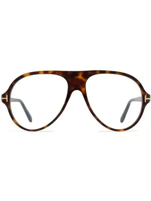 TOM FORD Pilot-frame Glasses - Brown