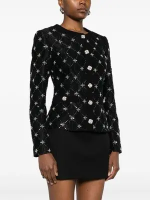 NISSA Embroidered Jacquard Jacket
