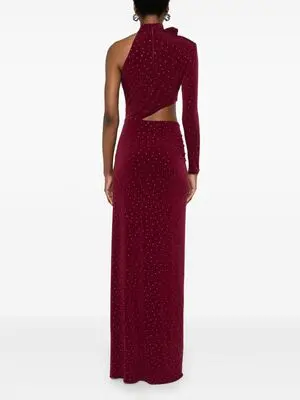 NISSA Rhinestone-embellished Maxi Dress