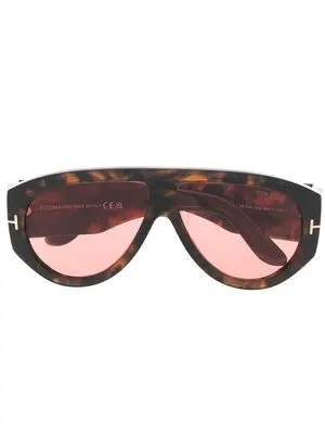 TOM FORD Bronson Pilot-frame Sunglasses - Brown