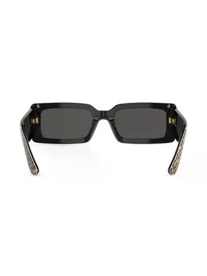 Dolce & Gabbana Leopard Print Rectangle Sunglasses