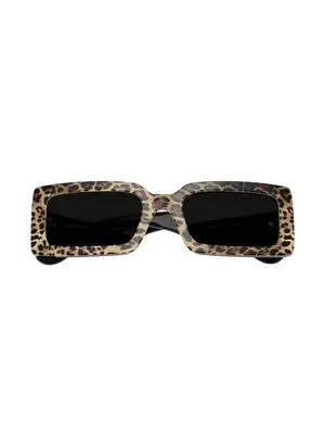 Dolce & Gabbana Leopard Print Rectangle Sunglasses