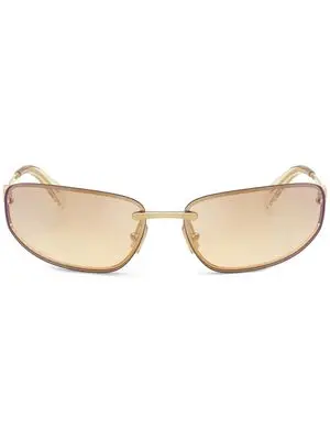 Miu Miu Wraparound Sunglasses - Gold