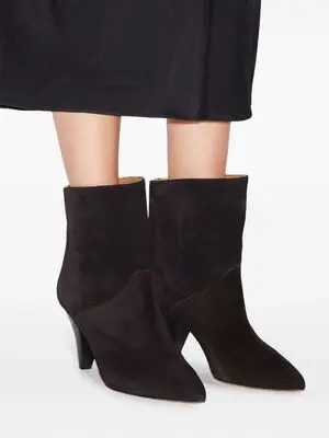 Isabel Marant Étoile 75mm Loline Suede Boots - Black