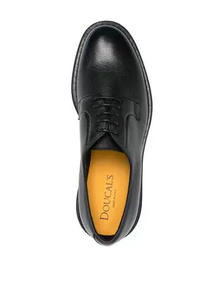 DOUCAL'S Leather Derby Shoes - Black