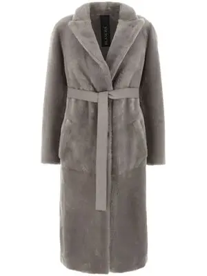 BLANCHA Reversible Shearling Mid-length Coat