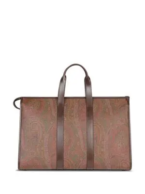 Etro Arnica Travel Bag In Paisley Jacquard - Brown