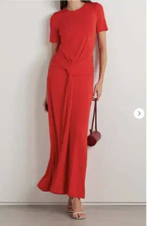 Jonathan Simkhai Nalani Tie-front Draped Stretch-jersey Gown