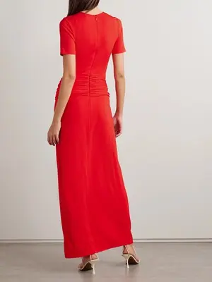 Jonathan Simkhai Nalani Tie-front Draped Stretch-jersey Gown