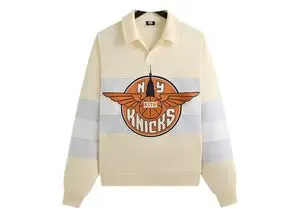 Kith X New York Knicks Wings Nelson Collared Pullover - Sandrift