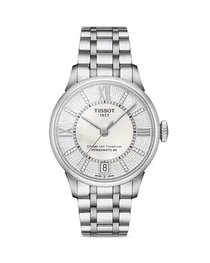 TISSOT Chemin Des Tourelles Powermatic 80 Watch, 32mm - Silver