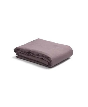 PIGLET IN BED Linen Flat Sheet - Elderberry