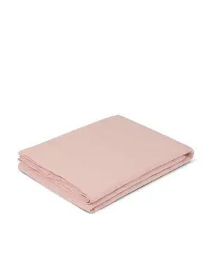 PIGLET IN BED Linen Blend Flat Sheet, Queen Rose