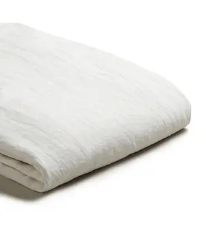 PIGLET IN BED Plain Linen Flat Sheet, Full - White