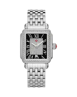 Michele Deco Madison Watch 33mm X 35mm - Black/silver