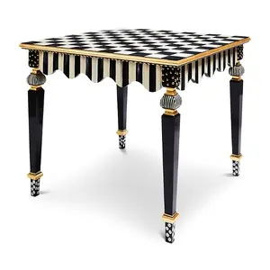 MACKENZIE-CHILDS Courtly Check & Stripe Game Table - Multi