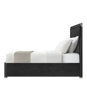 THEODORE ALEXANDER Kesden Wood Queen Bed - Silent Black