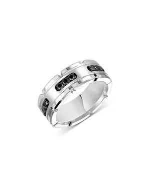 Bloomingdale'S Black Diamond Link Band - Silver/black