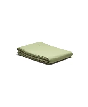 PIGLET IN BED Washed Cotton Percale Flat Sheet, Full Pear