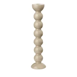 ADDISON ROSS Bobbin Candlestick Holder - Cappuccino