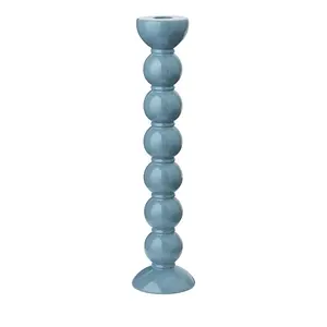 ADDISON ROSS Bobbin Candlestick Holder - Chambray