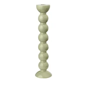 ADDISON ROSS Bobbin Candlestick Holder - Sage
