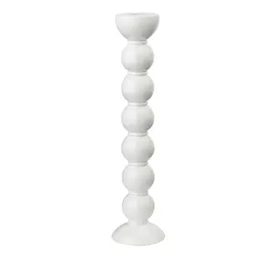 ADDISON ROSS Bobbin Candlestick Holder - White