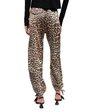 GANNI Printed Satin Pants