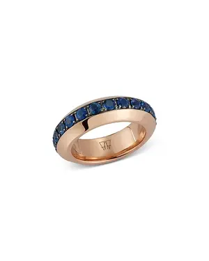 Walters Faith 18k Rose Gold Grant Blue Sapphire Ring - Blue/pink