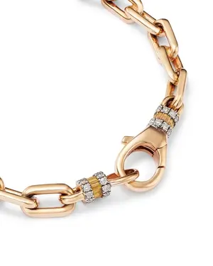 Walters Faith 18k Rose Gold Diamond Link Bracelet