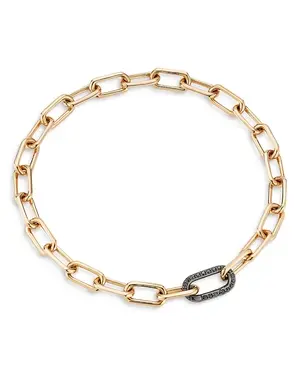 Walters Faith 18k Gold Diamond Clasp Chain Link Bracelet - Black/pink