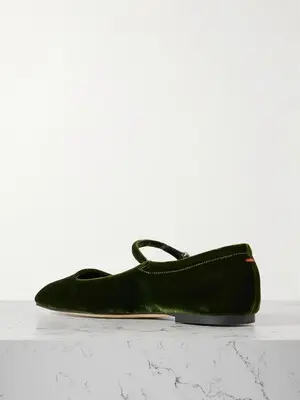 AeydĒ Uma Velvet Mary Jane Ballet Flats