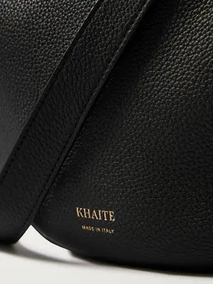 Khaite Augustina Small Textured-leather Shoulder Bag - Black