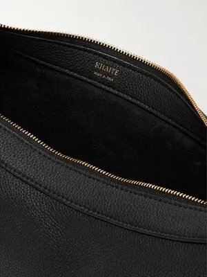 Khaite Augustina Small Textured-leather Shoulder Bag - Black