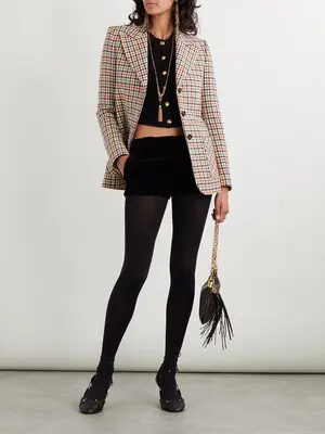Chloé Checked Wool-blend Blazer