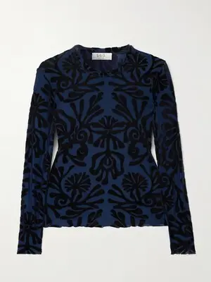 Sea Alis Devoré-velvet Top