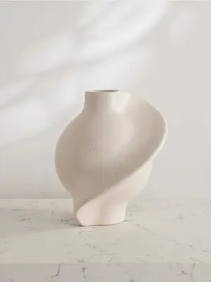 LOUISE ROE Pirout 01 Ceramic Vase Off-white