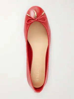 Chloé Iris Embellished Leather Ballet Flats