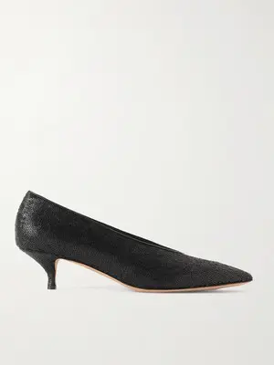 EMME PARSONS Veneto Sequined Leather Pumps