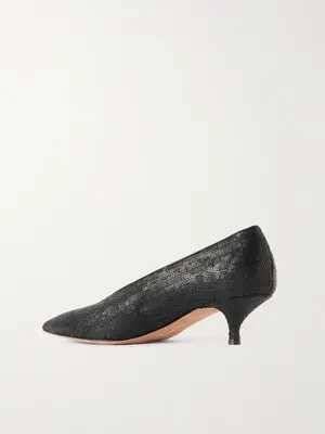 EMME PARSONS Veneto Sequined Leather Pumps