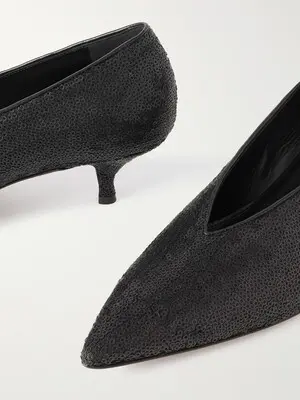 EMME PARSONS Veneto Sequined Leather Pumps