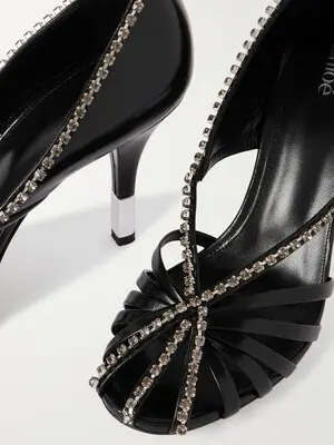 Chloé Leonie Cutout Embellished Leather Pumps