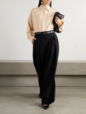 Carven Oversized Silk-habotai Shirt