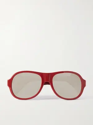 Celine Aviator-style Sunglasses - Red