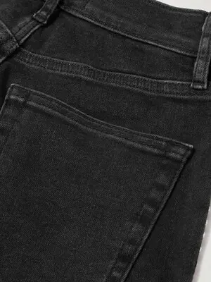 FRAME Le Sleek Embellished Cropped High-rise Straight-leg Jeans