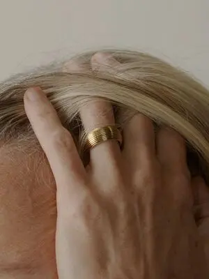 OTIUMBERG Wide Ridged Ring - Gold