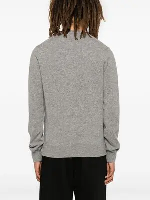 Play Comme Des Garcon Heart-patch Sweater - Grey