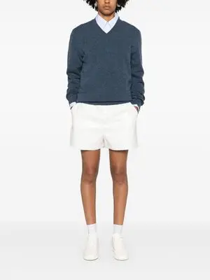 Play Comme Des Garcon Heart-patch Wool Jumper - Blue