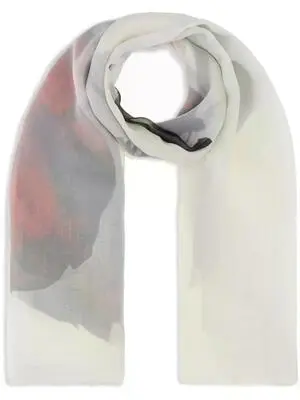 Alexander McQueen Floral-print Scarf - White
