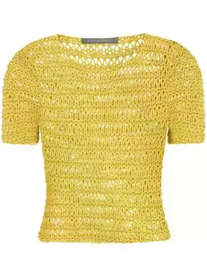Alberta Ferretti Open-knit T-shirt